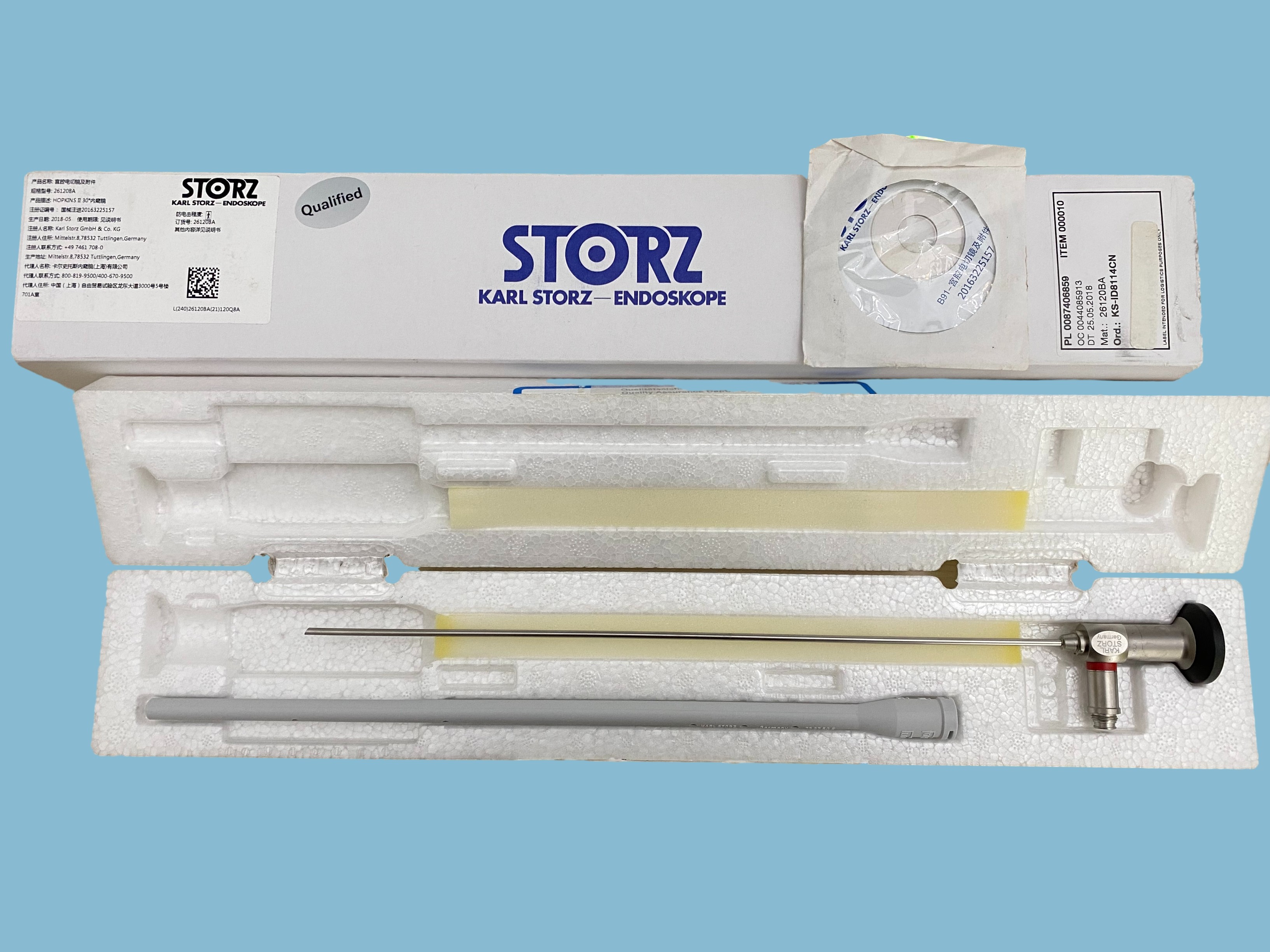 26120BA Hysteroscope Dengan Diameter 2,9mm 30 derajat Sudut 30cm ...